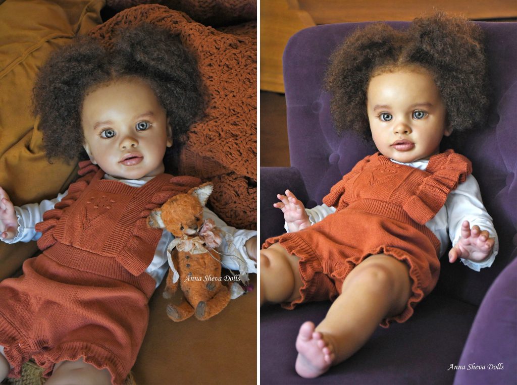 Sheva Dolls | OOAK multicultural/biracial Prototype toddler art doll Pippa
